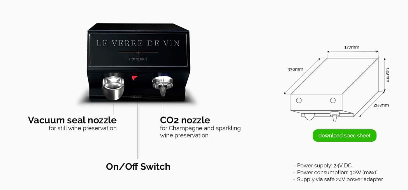 Le Verre de Vin + Compact | Wine Preservation Systems by Bermar